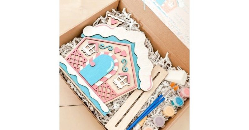 Kalėdinis rinkinys vaikams Kalėdų namelis